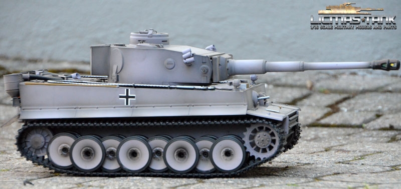 RC Tank 2.4 GHz Tiger 1 Grey Taigen V3 infrared firing + gun barrel ...